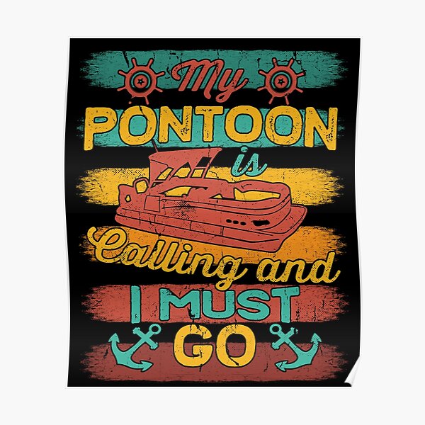 Póster «Pontoon Boat Lake Canotaje Pontooning Día de los Padres» de ...