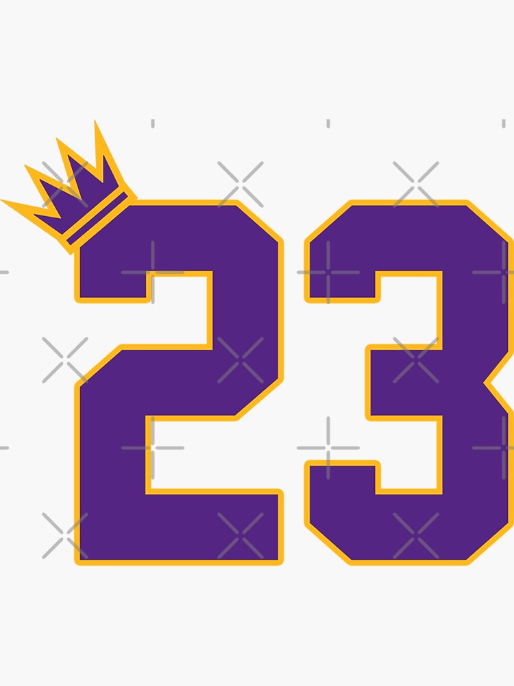 "Purple & Gold 23" Sticker by InTrendSick | Redbubble