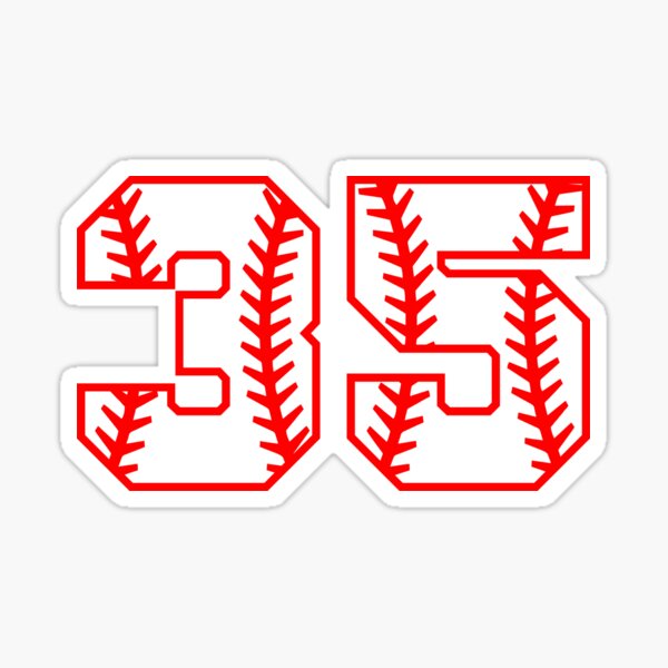 "Baseball Number 35" Sticker for Sale by youtaag | Redbubble