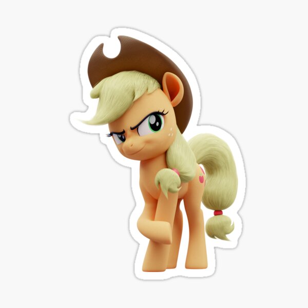 "Applejack Poster Render" Sticker by DJTHED | Redbubble