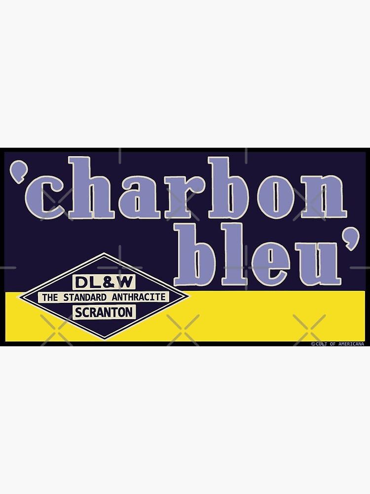 "Charbon Bleu (Blue Coal) - Vintage Railroad Signage" Art Print for ...