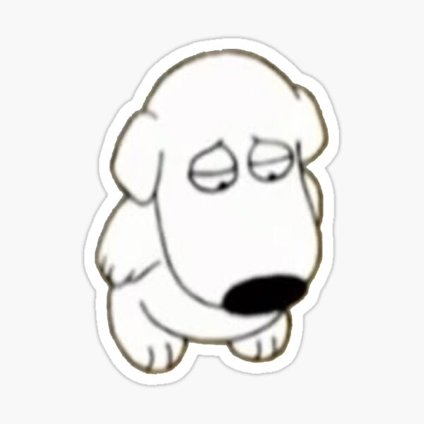 "Sad Brian" Sticker for Sale by lydiagif | Redbubble