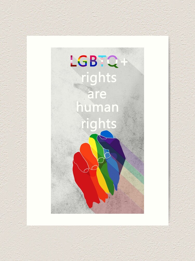 "LGBTQ+ rights are human rights poster" Art Print for Sale by ...
