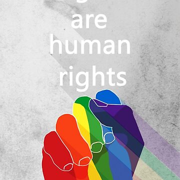 "LGBTQ+ rights are human rights poster" Art Print for Sale by ...