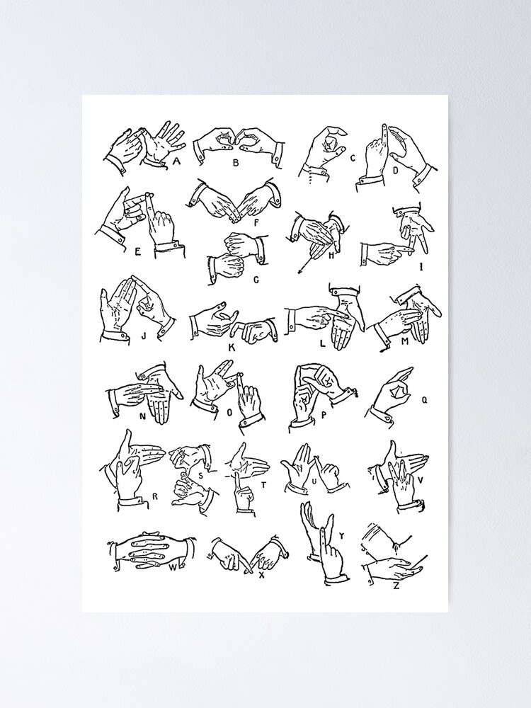 "BSL alphabet" Poster for Sale by jarrahs | Redbubble