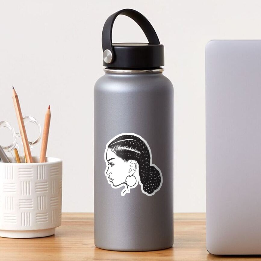 "Black Woman Braids Hairstyle African American Beauty Salon" Sticker ...