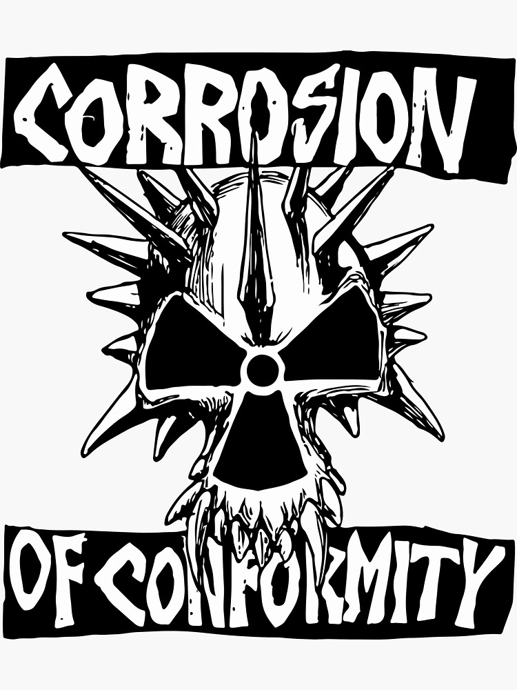 " Corrosion Of Conformity Band White logo" Sticker for Sale by ...