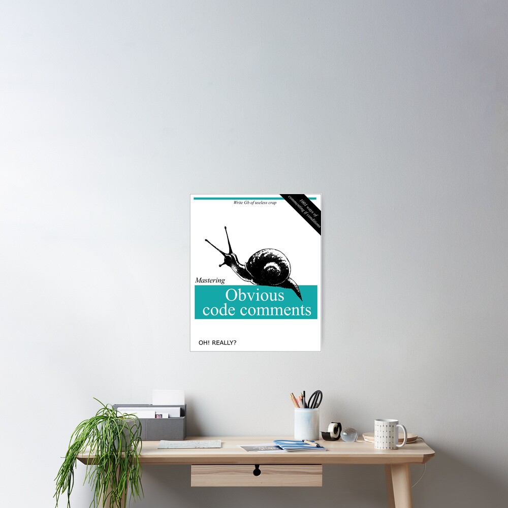 "Obvious code comments" Poster for Sale by Caldofran | Redbubble
