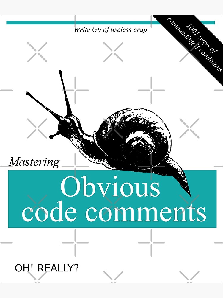 "Obvious code comments" Poster for Sale by Caldofran | Redbubble