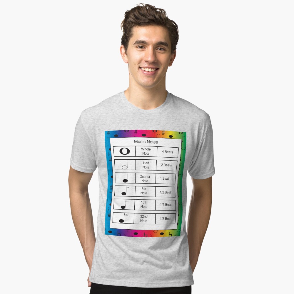 "Music Notes with Rainbow background Educational" Poster for Sale by ...