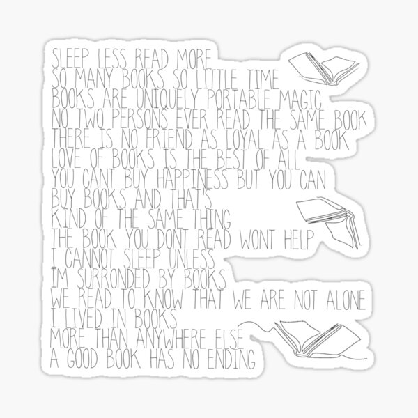 "ultimate book qoutes" Sticker for Sale by crockerypress | Redbubble