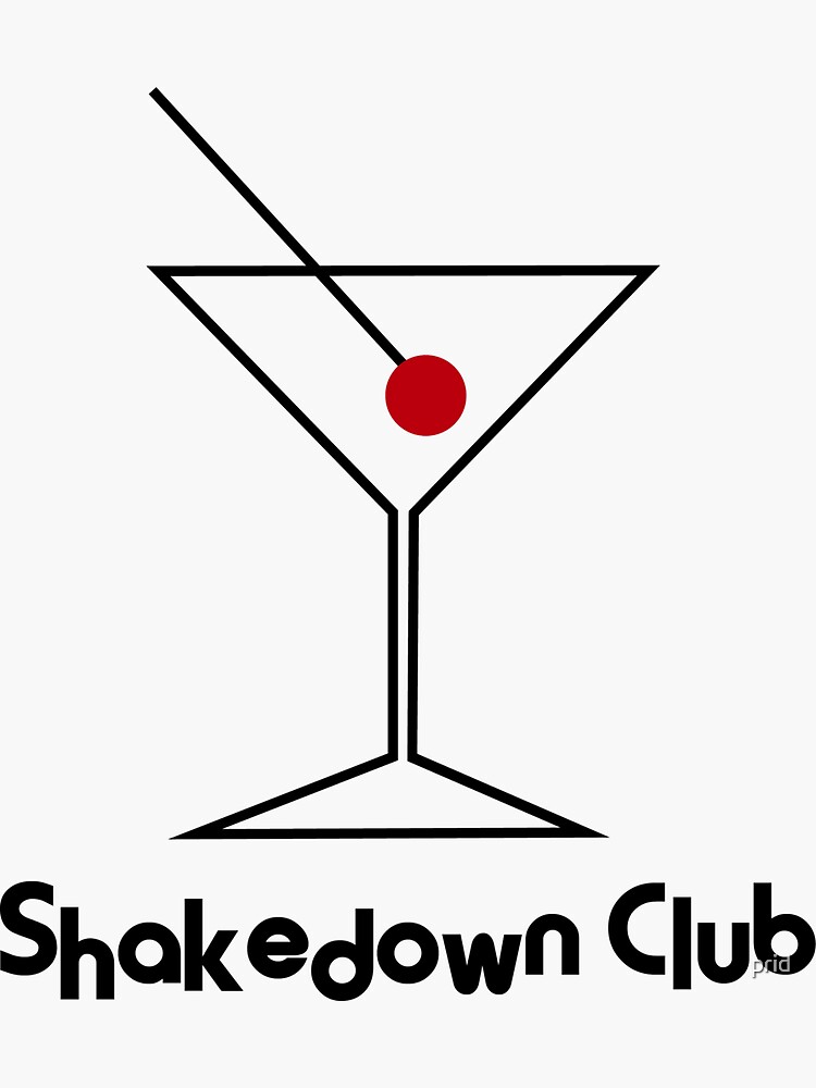 "Shakedown Club logo, "High Voltage"" Sticker by prid | Redbubble