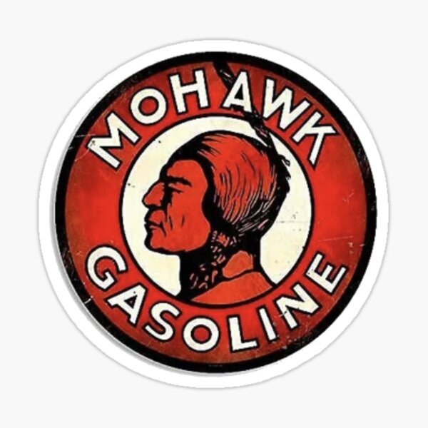 "Mohawk Gasoline logo" Sticker for Sale by WhiteShirtGuy | Redbubble