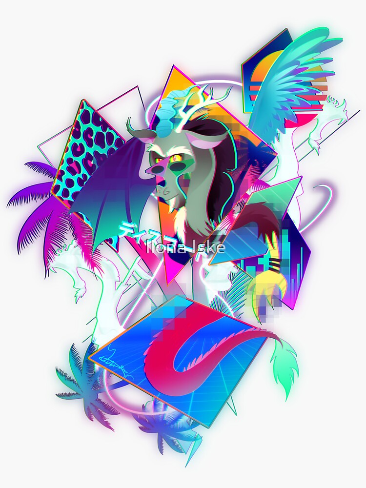 "Synthwave Discord" Sticker for Sale by Ilona Iske | Redbubble
