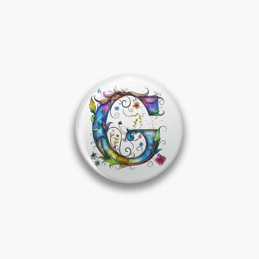 "Whimsical Monogram Letter G" Sticker for Sale by Boddicca | Redbubble