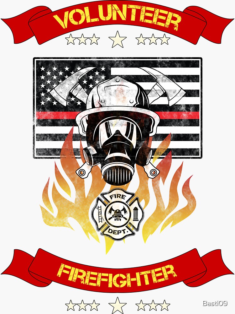 "Thin Red Line Firefighter Firefighters Professional Hero Volunteers ...
