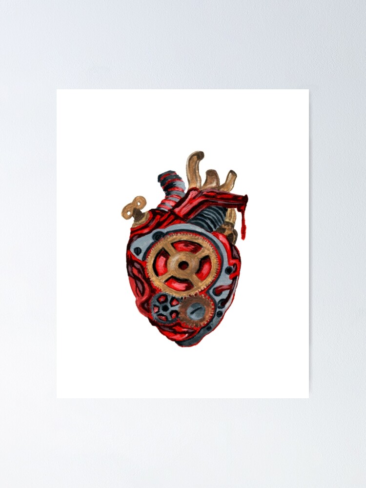 "Bionic Heart" Poster for Sale by kishscanvas | Redbubble