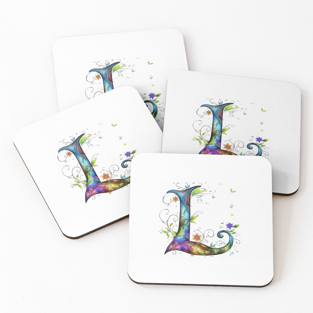 "Whimsical Monogram Letter L" Sticker for Sale by Boddicca | Redbubble