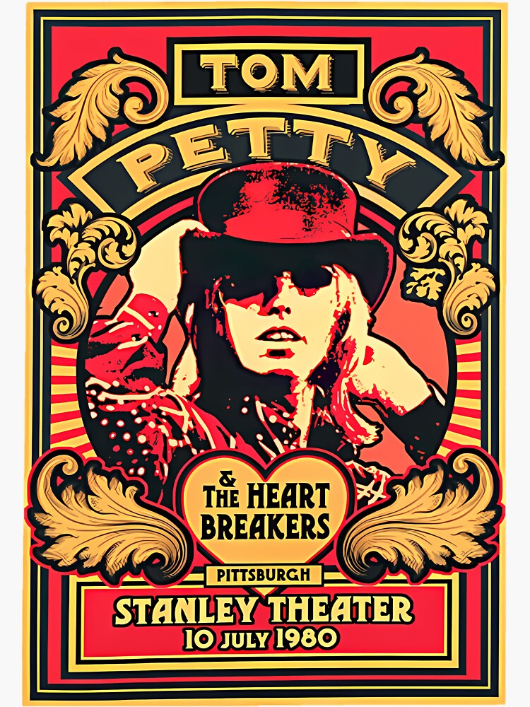 "Petty and the Heartbreaker" Sticker by AmauryRossignol | Redbubble