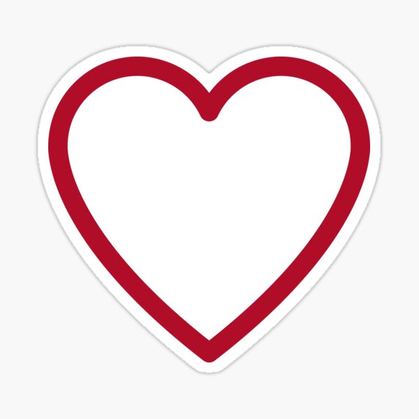 "Heart - Outline" Sticker by EthanDecker | Redbubble