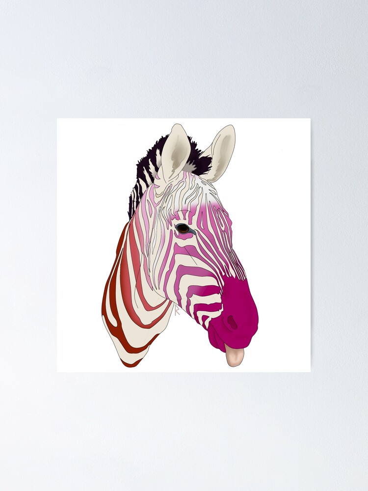 "Happy Lesbian Pride Zebra" Poster for Sale by DutchVulture | Redbubble
