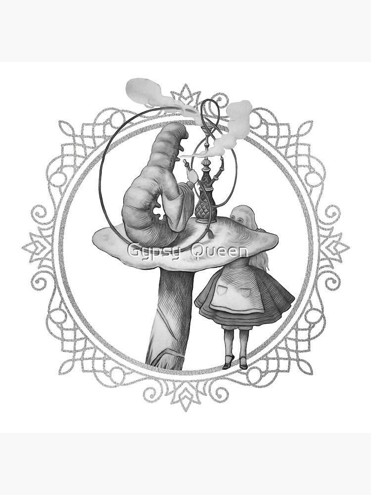 Alice In Wonderland Caterpillar Smoking Drawing