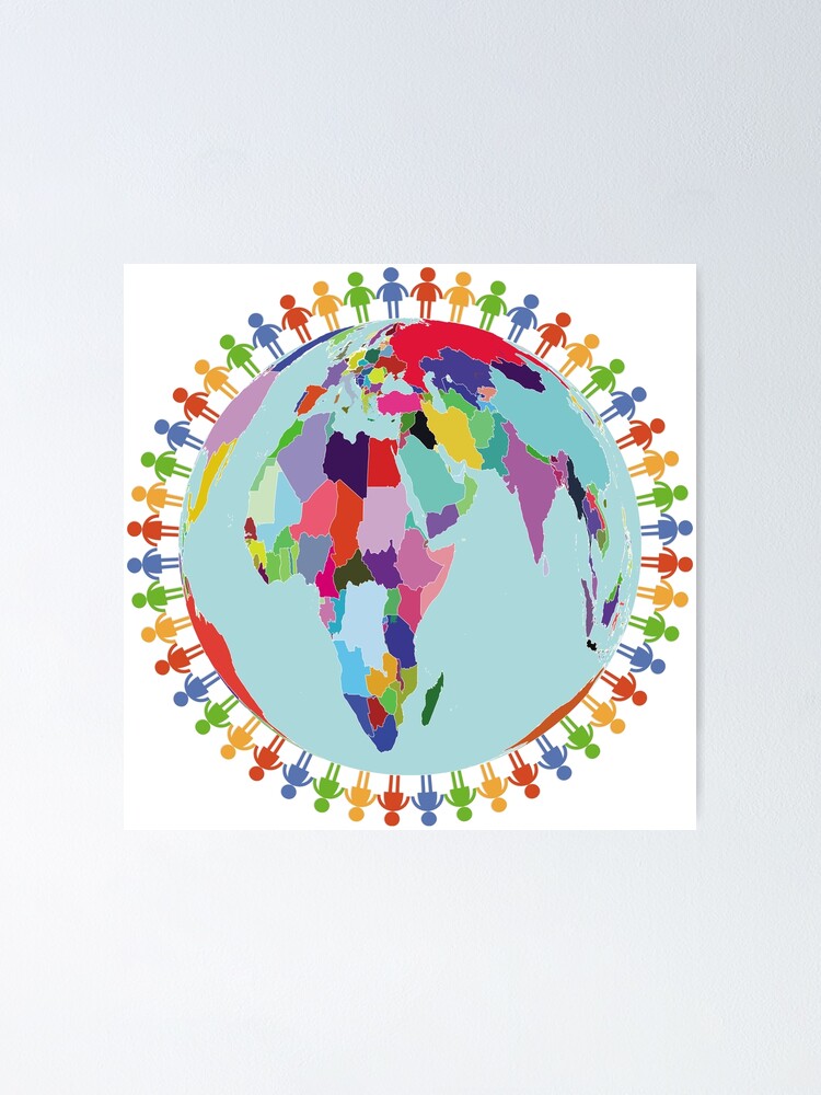 "Community Group/Earth Globe/Earth Day/Human Frame" Poster by monsur ...