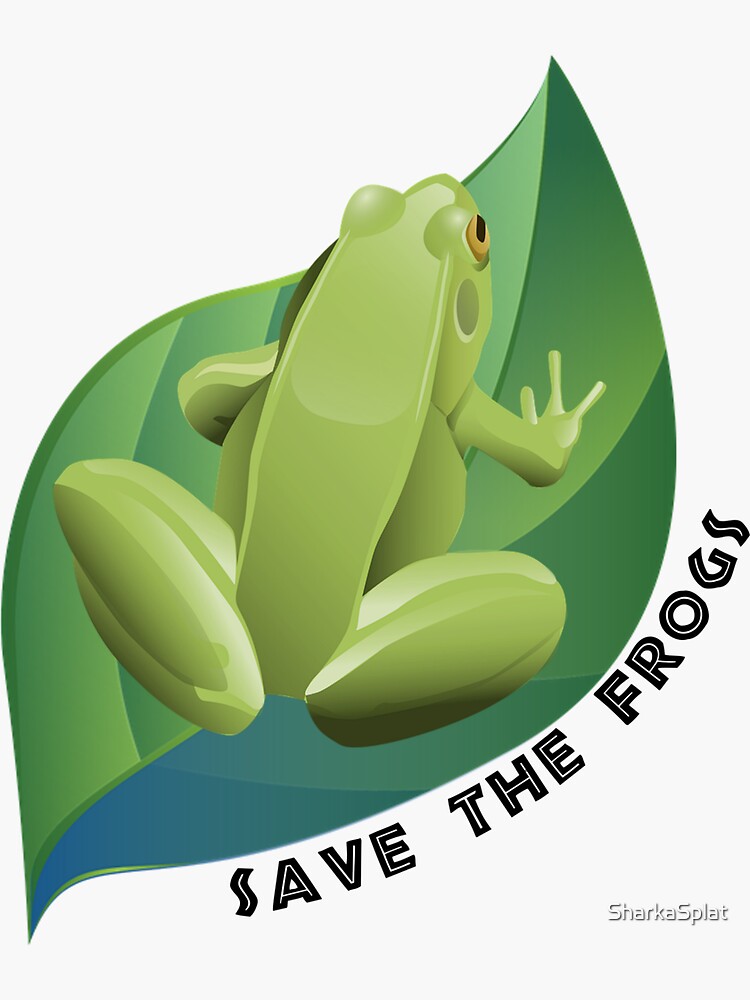 "Save The Frogs Conservation " Sticker for Sale by SharkaSplat | Redbubble