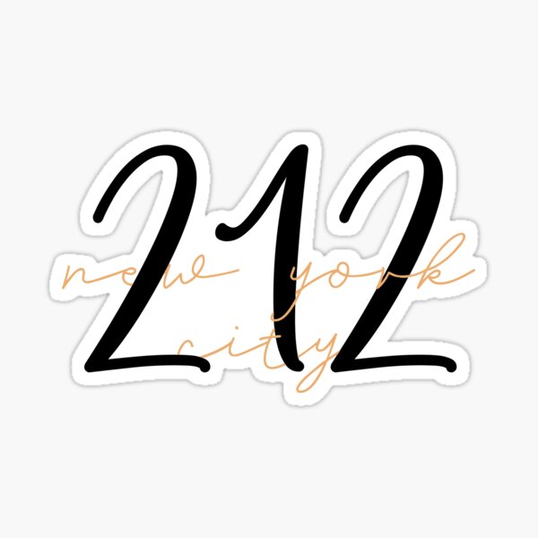 "nyc 212" Sticker for Sale by Annieyu24 | Redbubble