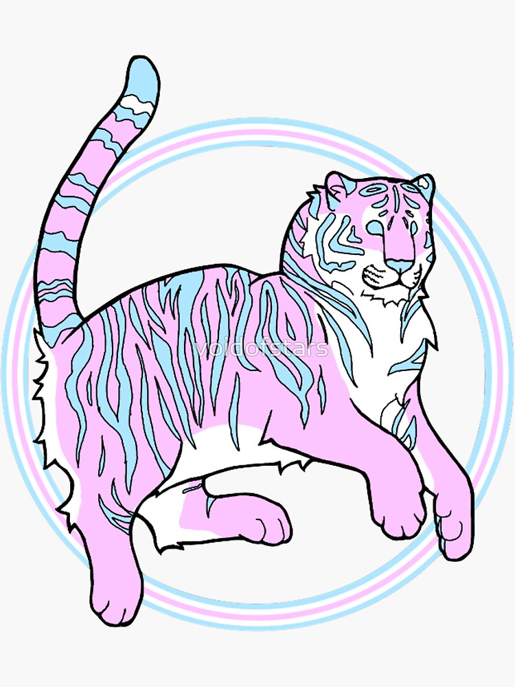"Transgender Tiger" Sticker for Sale by voidofstars | Redbubble
