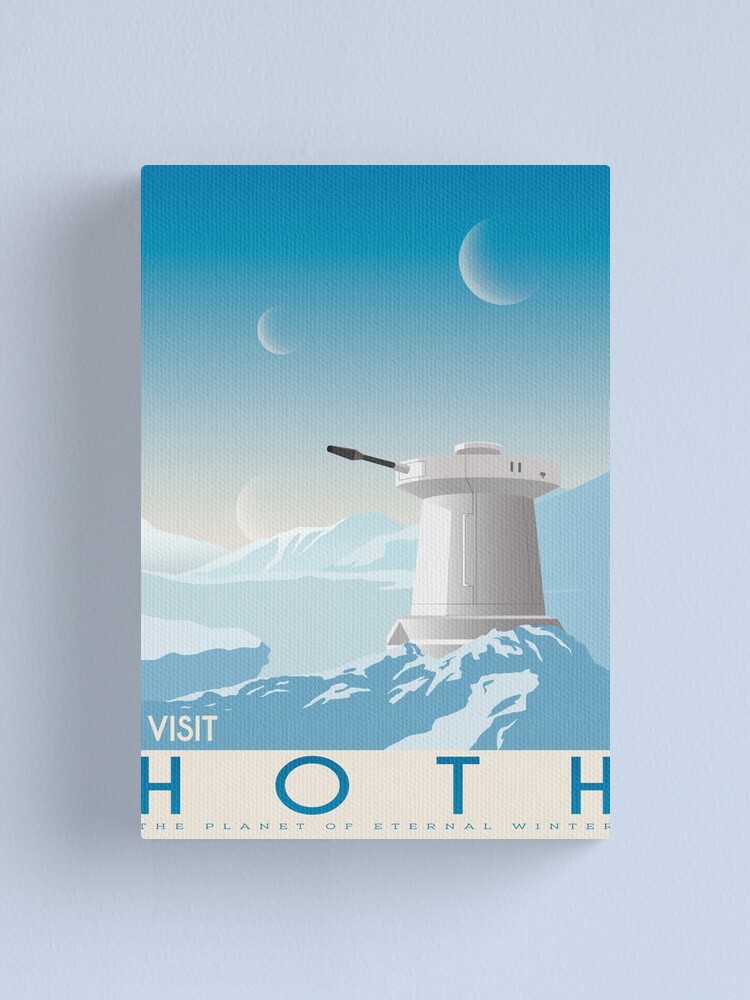 "Hoth poster. Starwars retro travel. Ice planet. Tauntaun movie. Empire ...