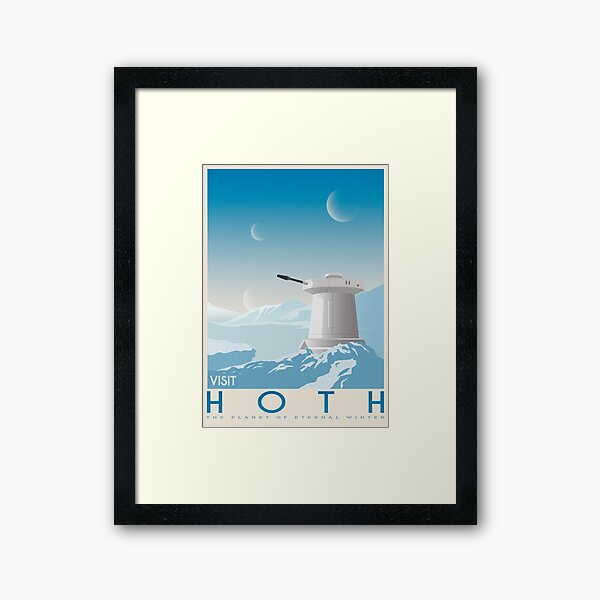 "Hoth poster. Starwars retro travel. Ice planet. Tauntaun movie. Empire ...