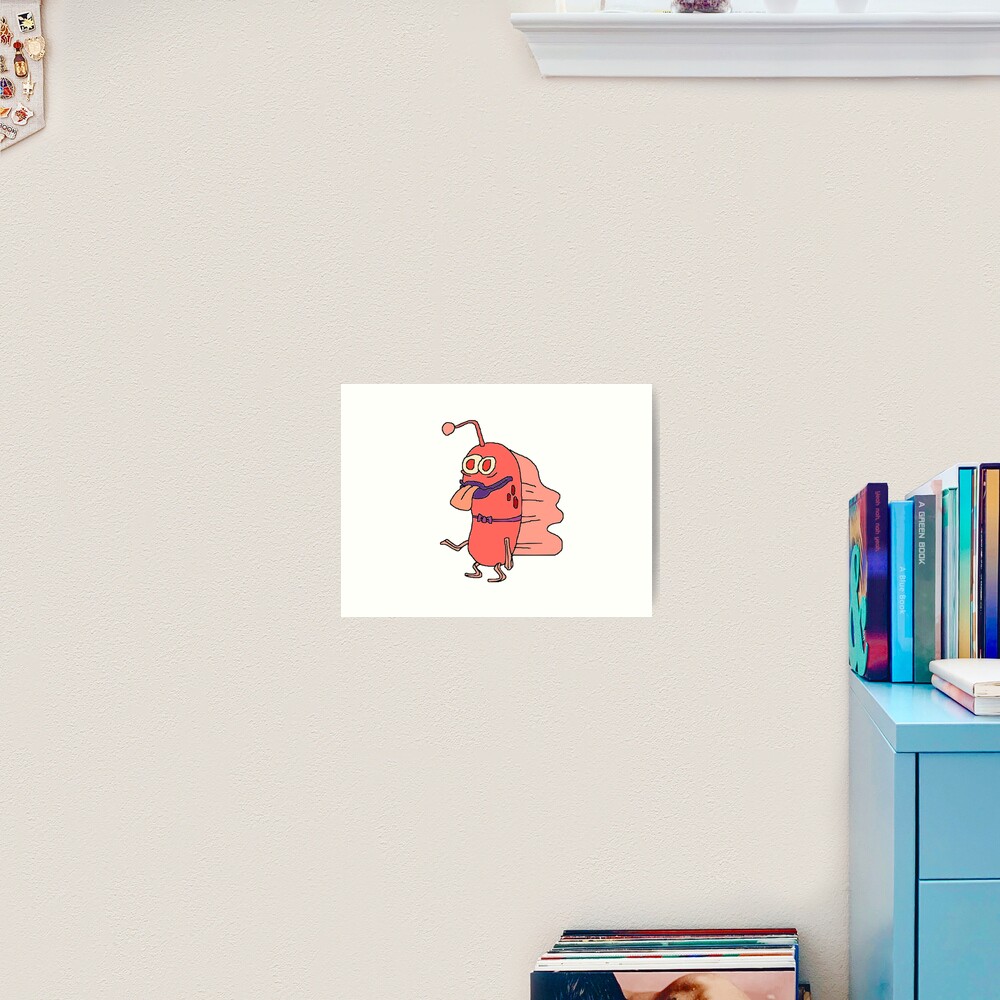 "badly drawn angler fish spongebob " Sticker for Sale by wormyart ...