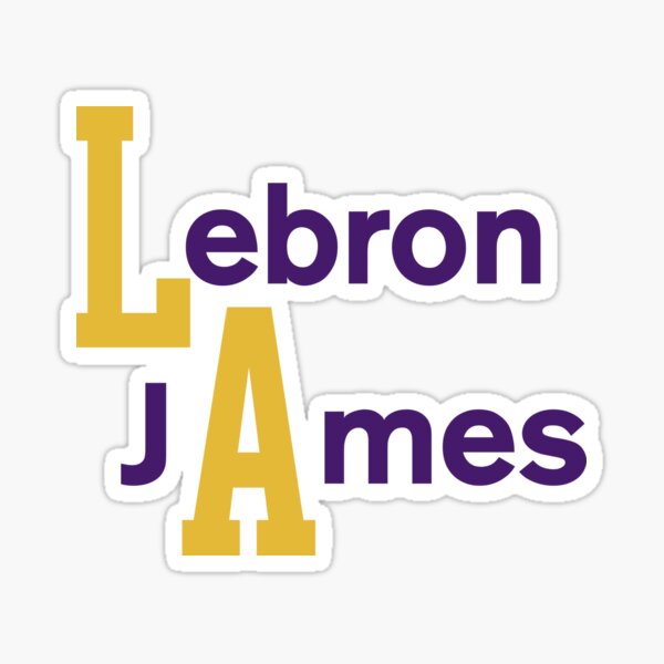 "Lebron James LA" Sticker for Sale by ohwhaleeatcake | Redbubble