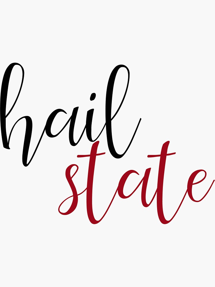 "hail state" Sticker for Sale by marykatebrennan | Redbubble