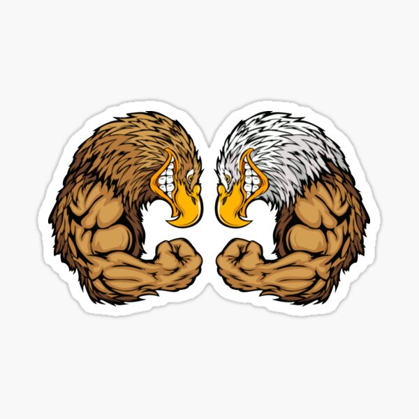 "Buff Bald Eagle Vs Buff Golden Eagle" Sticker for Sale by ...