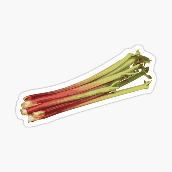 "Rhubarb" Sticker for Sale by Reethes | Redbubble