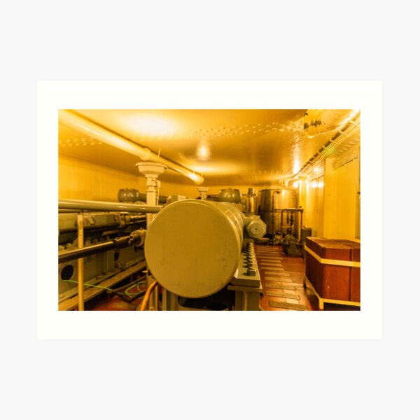 "Inside a Battleship Engine Room" Art Print for Sale by KensLensDesigns ...