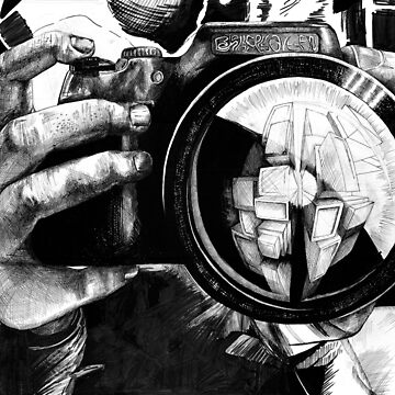 "Camera Ink Drawing" Poster for Sale by marisvanvlack | Redbubble