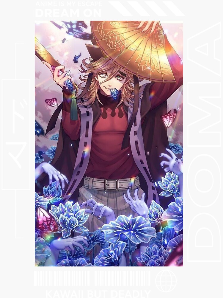 "Doma - Demon Slayer" Sticker for Sale by AllanBealy | Redbubble
