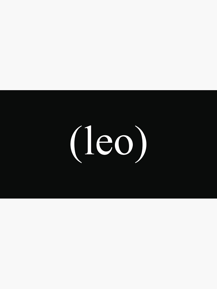 "(leo) Simple Astrology White Font" Sticker by mikilorenak | Redbubble