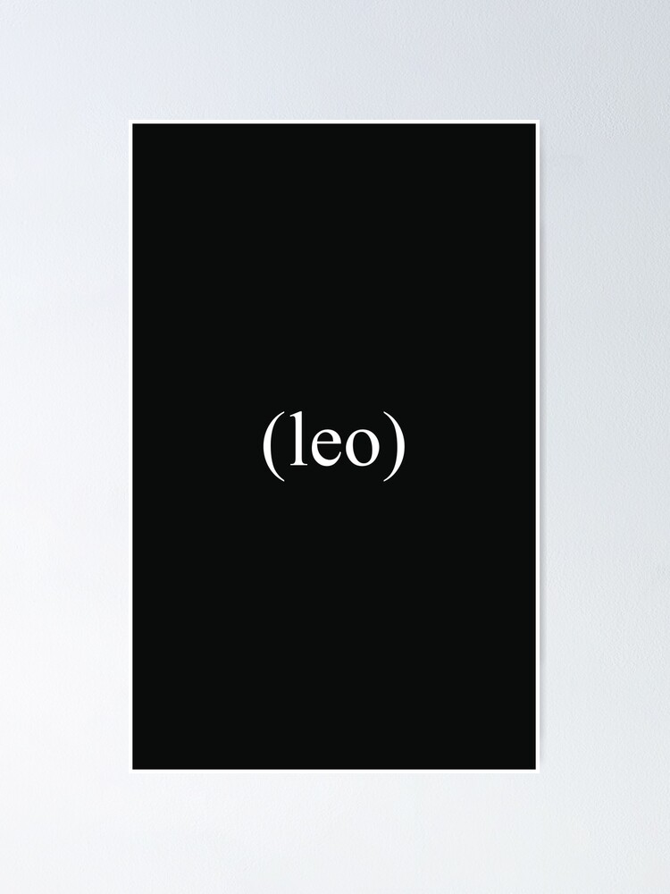 "(leo) Simple Astrology White Font" Poster for Sale by mikilorenak ...