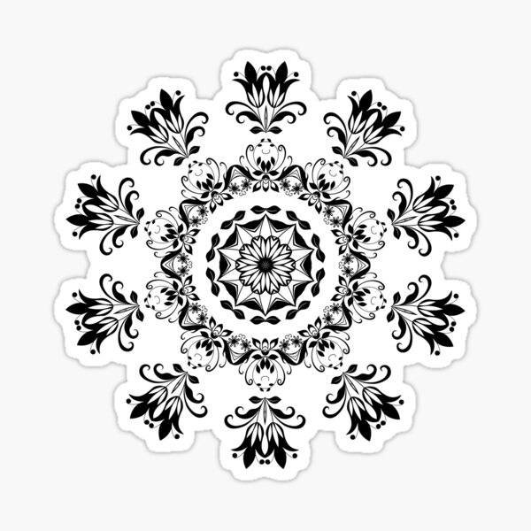 "Black and White Circle Designs" Sticker by cindyfordyce | Redbubble