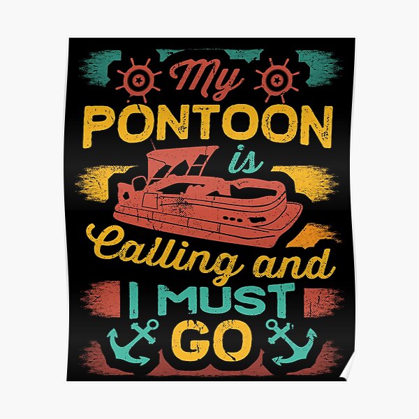 Póster «Pontoon Boat Lake Canotaje Pontooning Día de los Padres» de ...