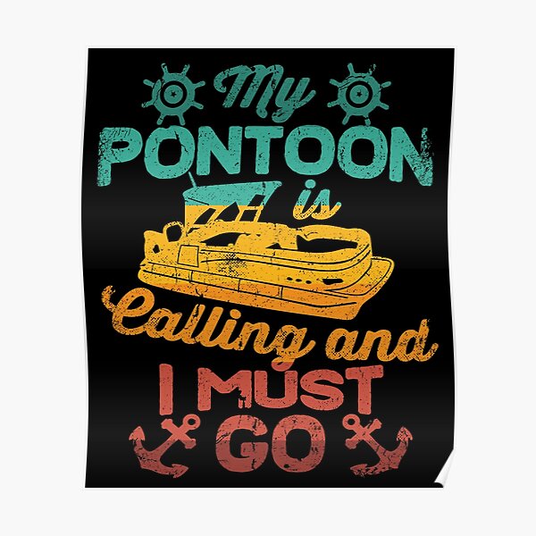 Póster «Pontoon Boat Lake Canotaje Pontooning Día de los Padres» de ...