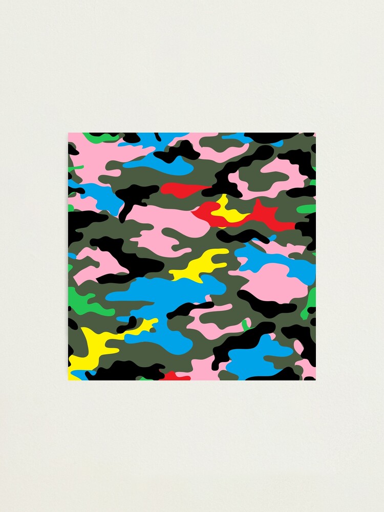 "rainbow camo camouflage" Photographic Print by gossiprag | Redbubble