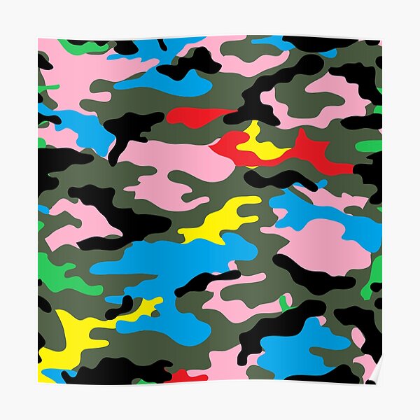 "rainbow camo camouflage" Poster by gossiprag | Redbubble
