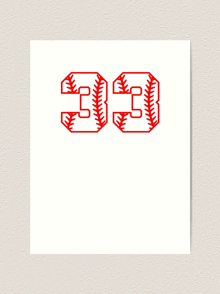 "Baseball Number 33" Art Print for Sale by youtaag | Redbubble