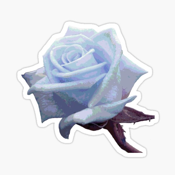 "Pastel Blue Rose" Sticker for Sale by rainbowcatnip | Redbubble