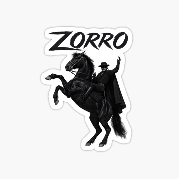 "ZORRO" Sticker for Sale by EyeVersi | Redbubble